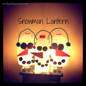 Winter Craft Project - Snowman Lantern - STOCKPILING MOMS™
