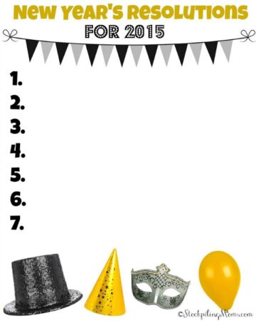 New Year's Resolutions Free Printable - STOCKPILING MOMS™