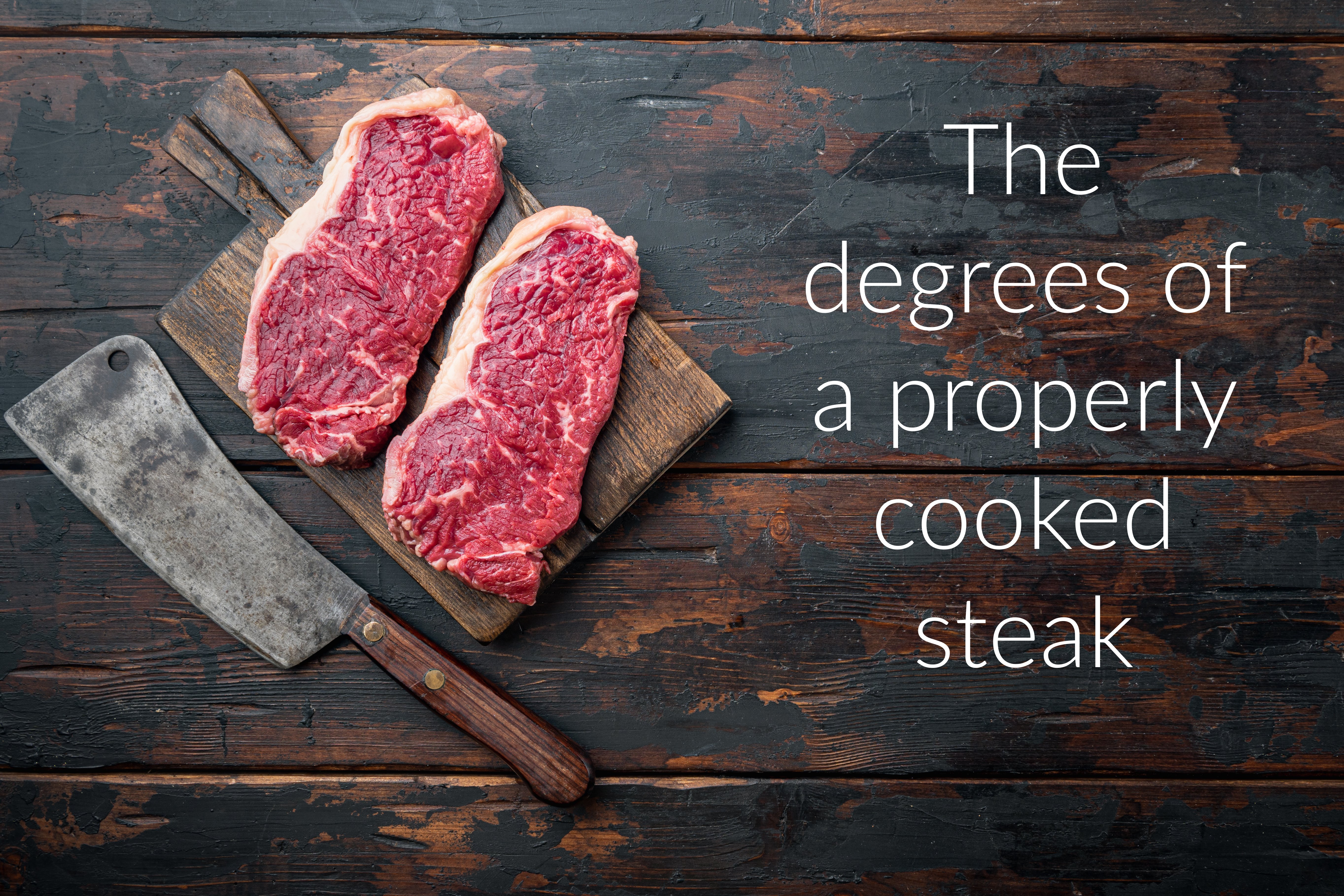 The degrees of a properly cooked steak - STOCKPILING MOMS™